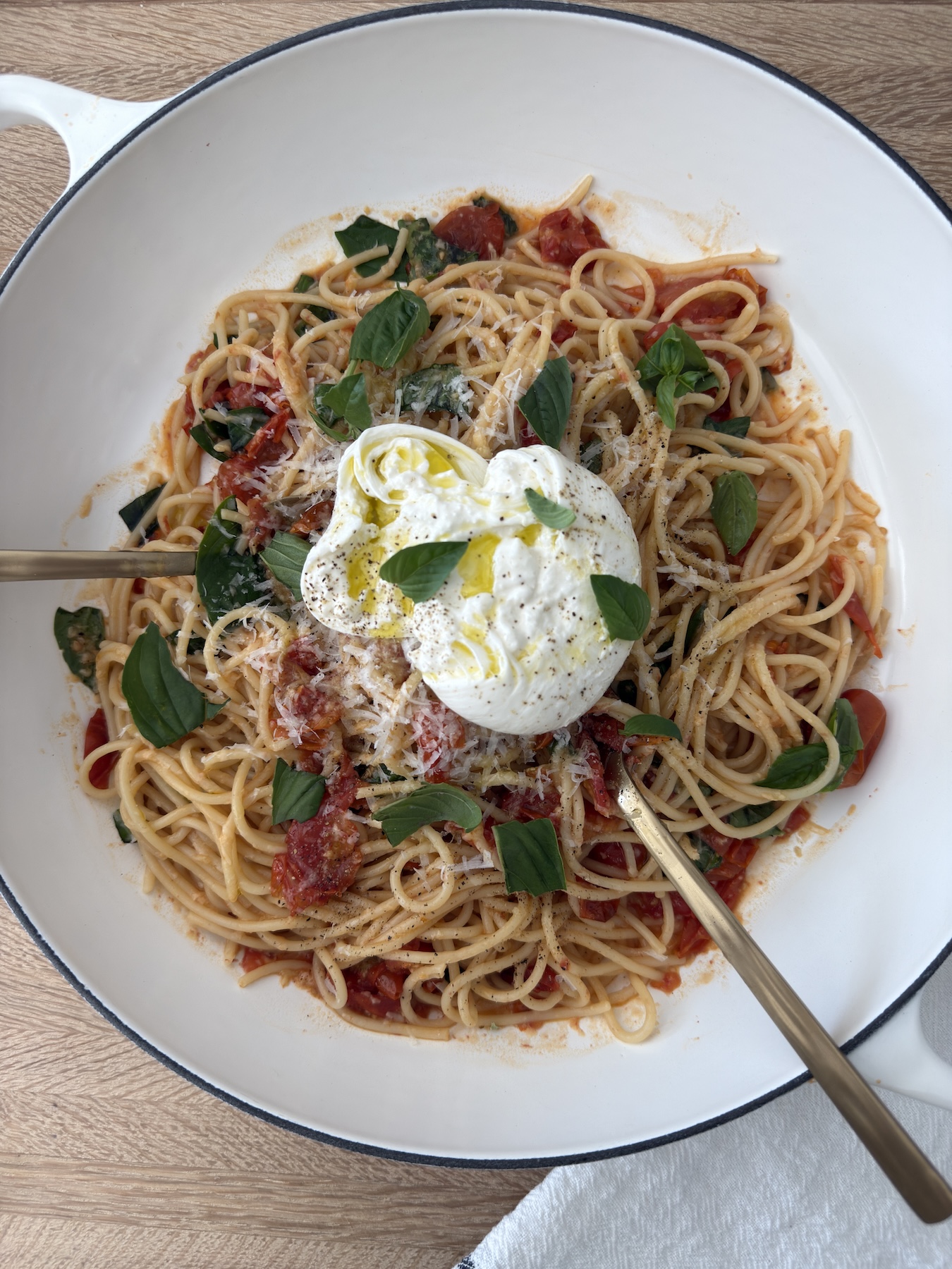 Burrata Pasta with Roasted Tomatoes - Italy In Your Kitchen